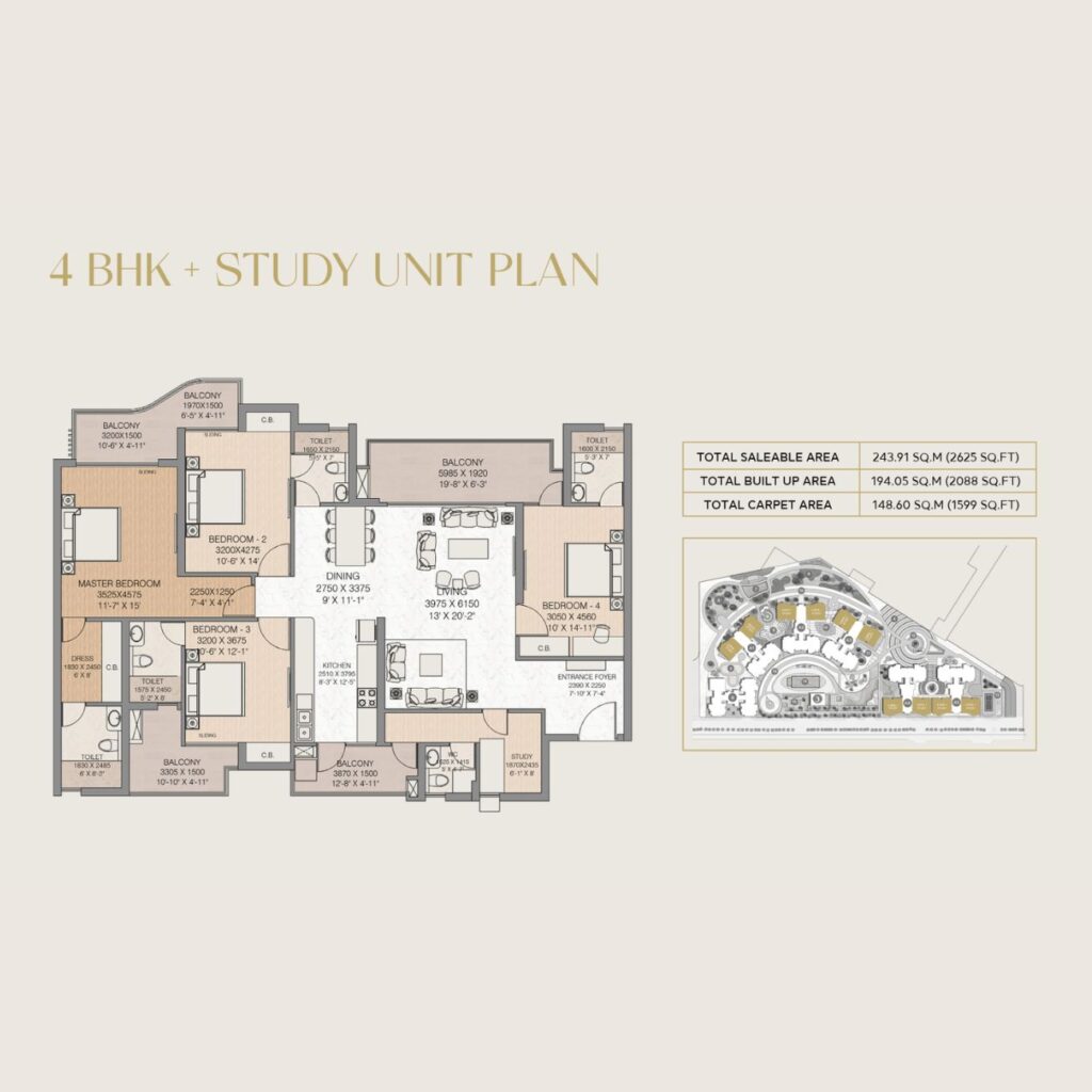 NBCC Aspire & Eternia Residences – Premium 2, 3 & 4 BHK Flats.